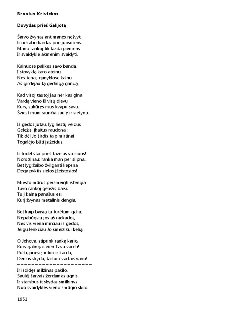 Eilėraščiai | PDF