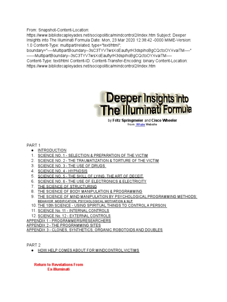 Deeper Insights Into The Illuminati Formula-2 | PDF | Computing | Computer Data