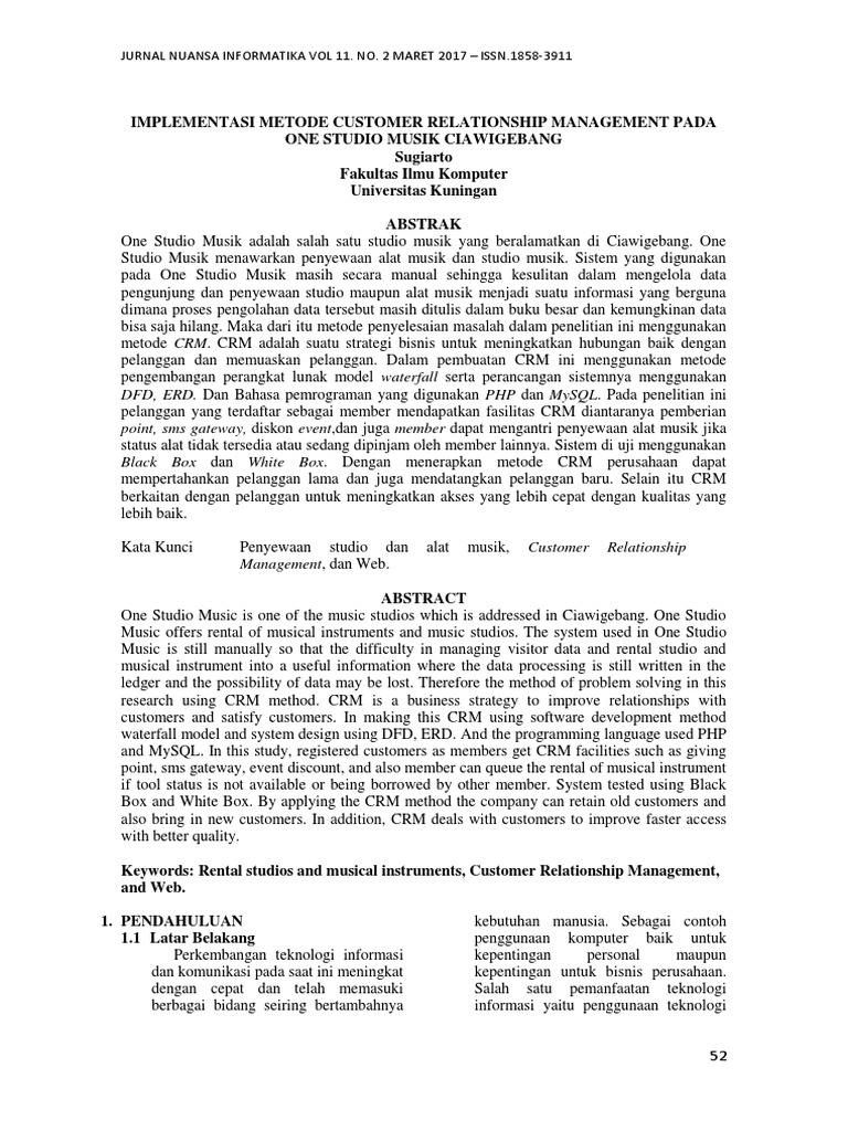 Implementasi Metode CRM | PDF