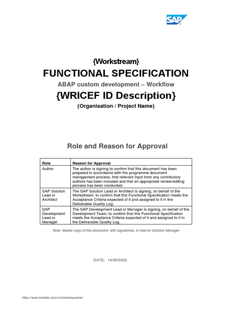 FS_Workflow_docx_1663224400 | PDF | Specification (Technical Standard ...