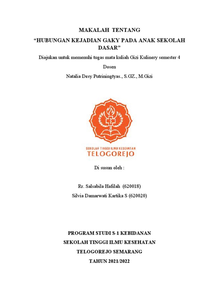 Makalah Gaky Pada Anak Sekolah Dasar | PDF