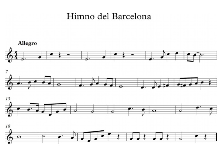 Himno Del Barcelona | PDF
