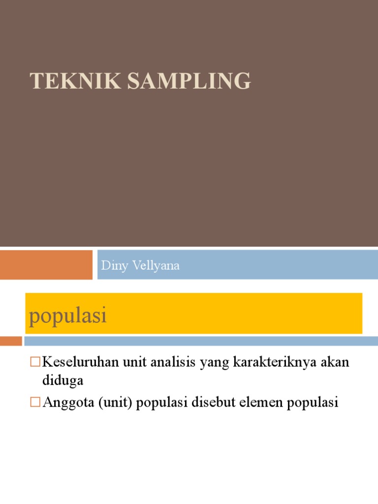 Teknik Sampling | PDF | Sains & Matematika