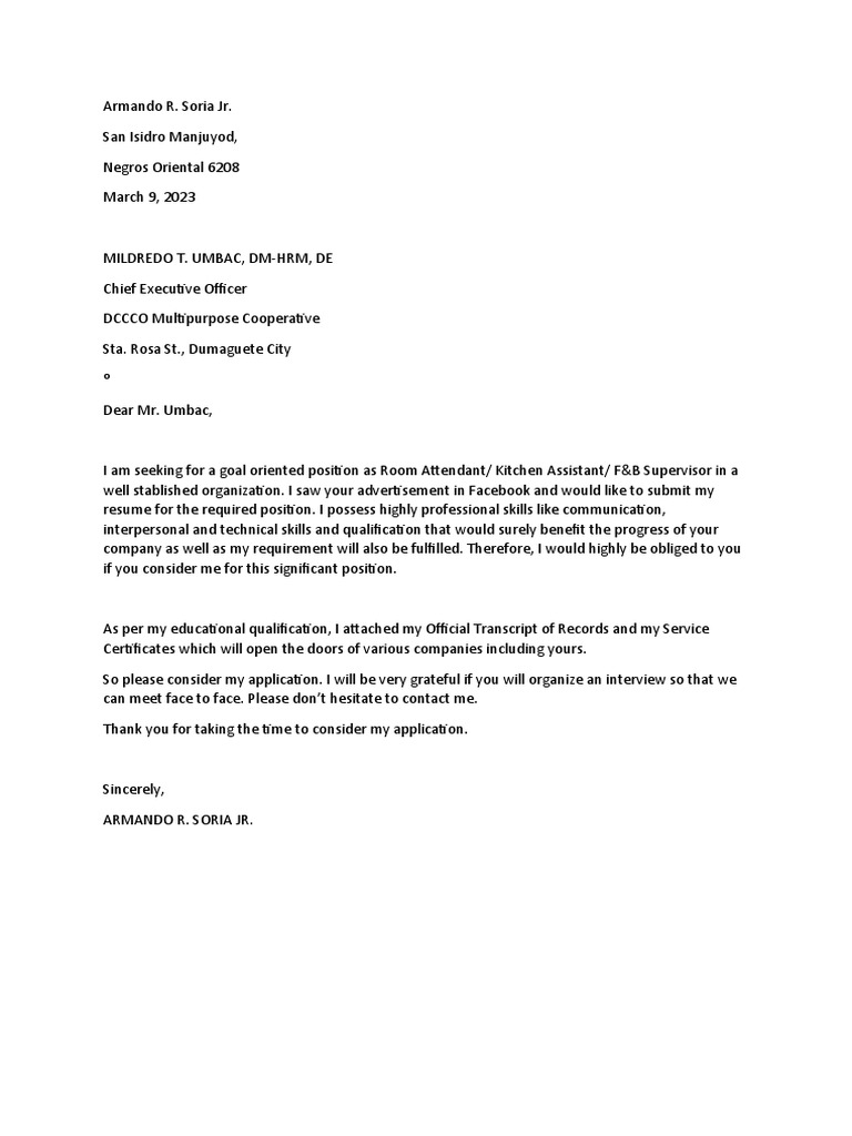 App Letter | PDF
