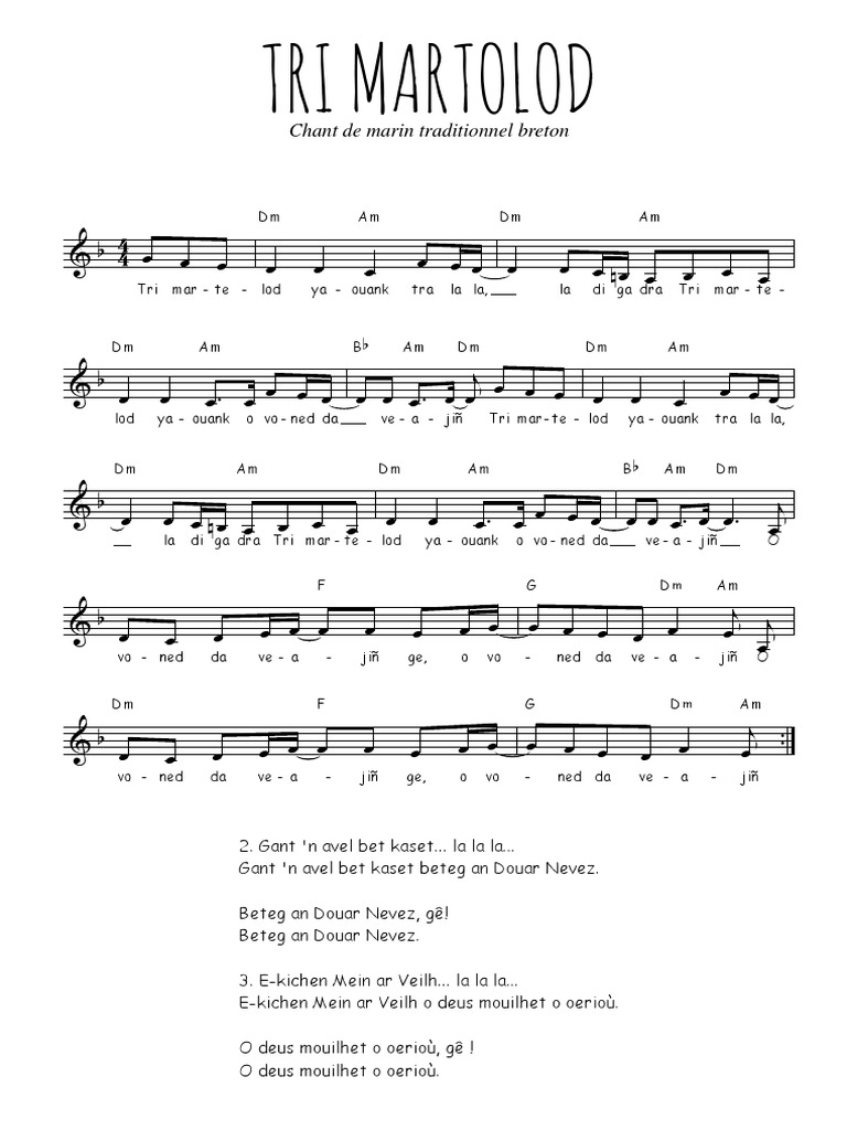 Traditionnel - Tri Martolod | PDF