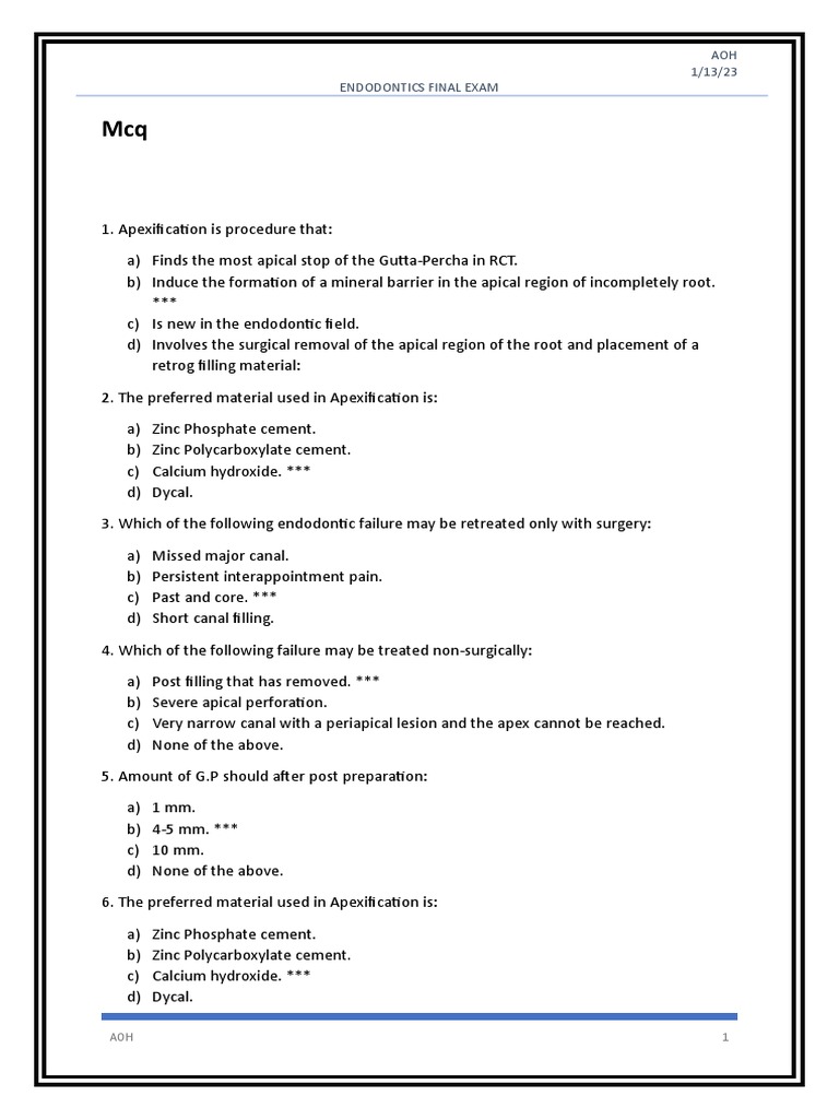 Endo Final Exam | Download Free PDF | Medical Specialties | Clinical ...
