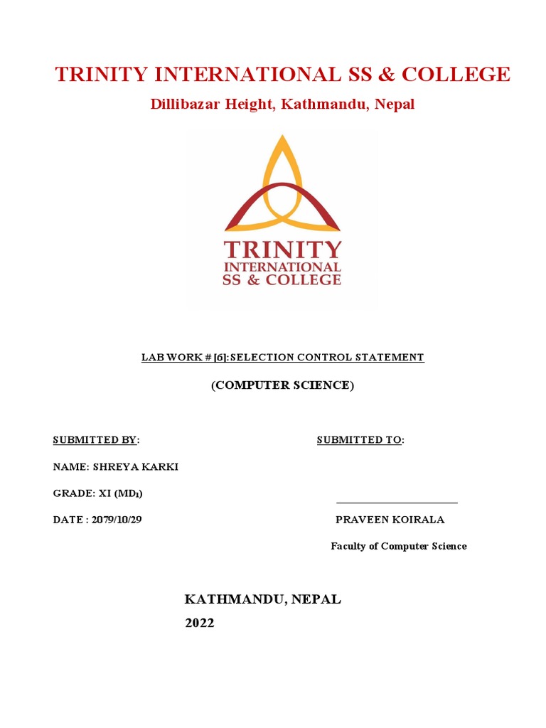 C Programming: Control Statements Lab | PDF
