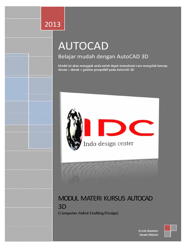Modul Kursus Autocad 3dpdf | PDF