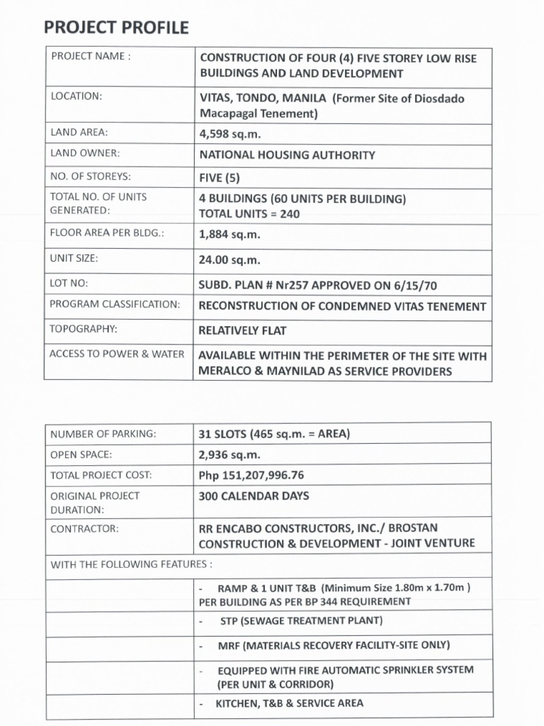 Vitas Tondo-Project Profile PDF | PDF