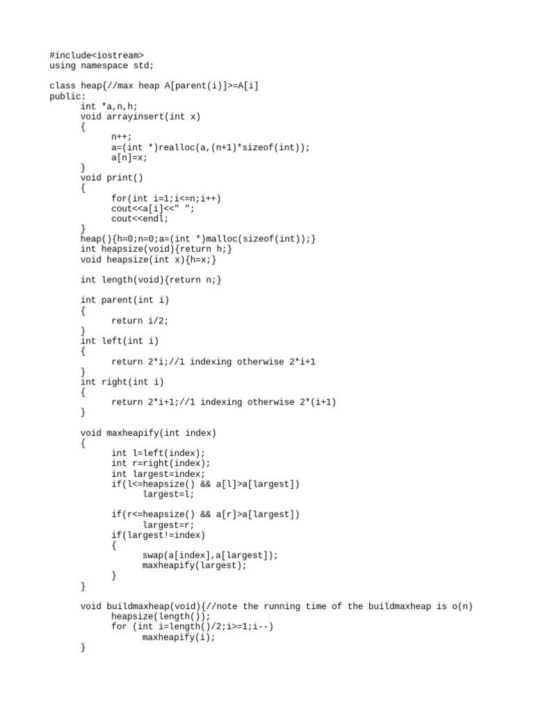 Heap | PDF | Computer Programming | Software Engineering Heap | PDF | Computer Programming | Software Engineering