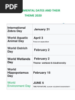 Environmental Days Calendar 2025 | PDF | Natural Environment ...