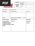 Contoh Form Retur Barang | PDF
