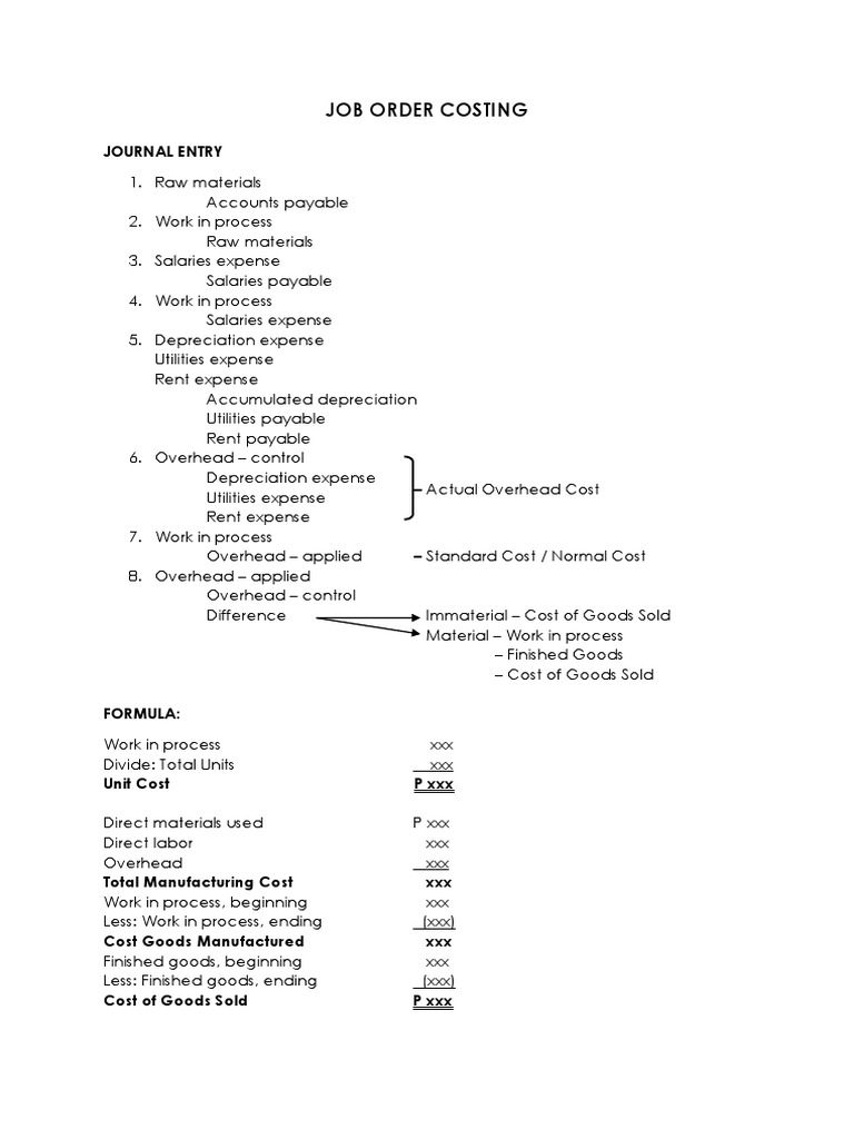 Job Order Costing | PDF | Cost Of Goods Sold | Cost