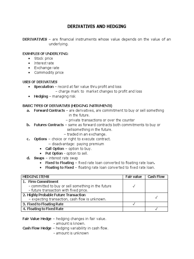 Derivatives and Hedging PDF | PDF | Derivative (Finance) | Hedge (Finance)