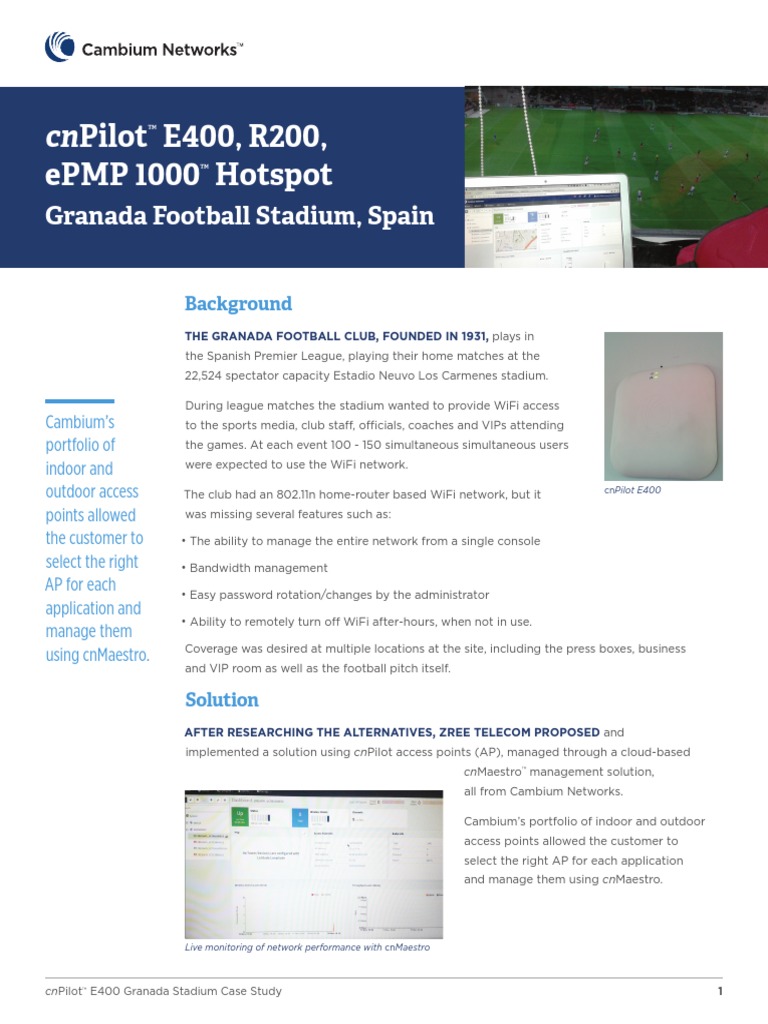 Cambium Cnpilot E400, R200, ePMP 1000 Hotspot | PDF | Wi Fi | Ieee 802.11