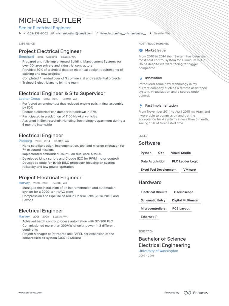Michael Butler Resume | PDF | Electrical Engineering | Programmable Logic Controller