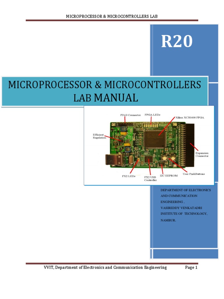 MPMC Lab Manual (part - A &B).pdf | PDF | Assembly Language | Computer Program