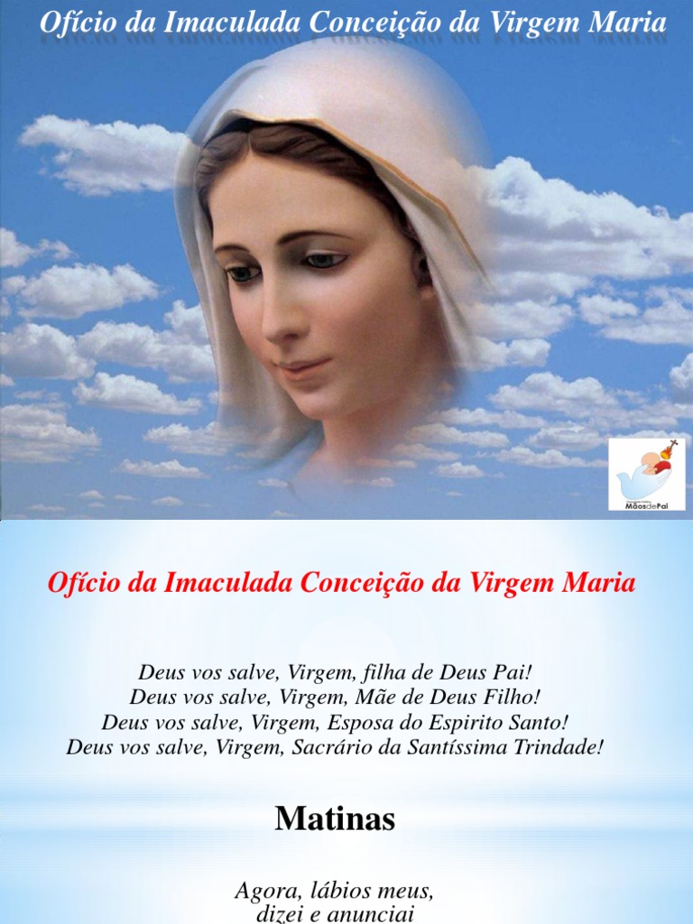 Ofício Da Imaculada Conceição Da Virgem Maria Pdf Maria Mãe De