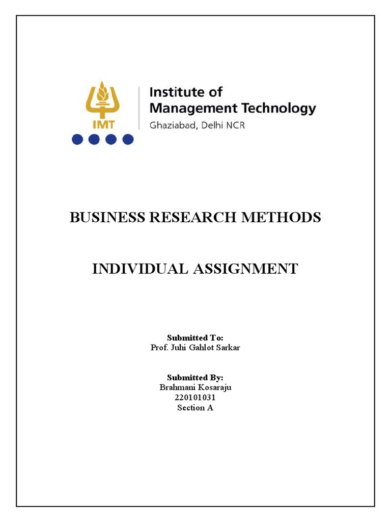 BRM Individual Assignment | PDF | Coffeehouse | Menu