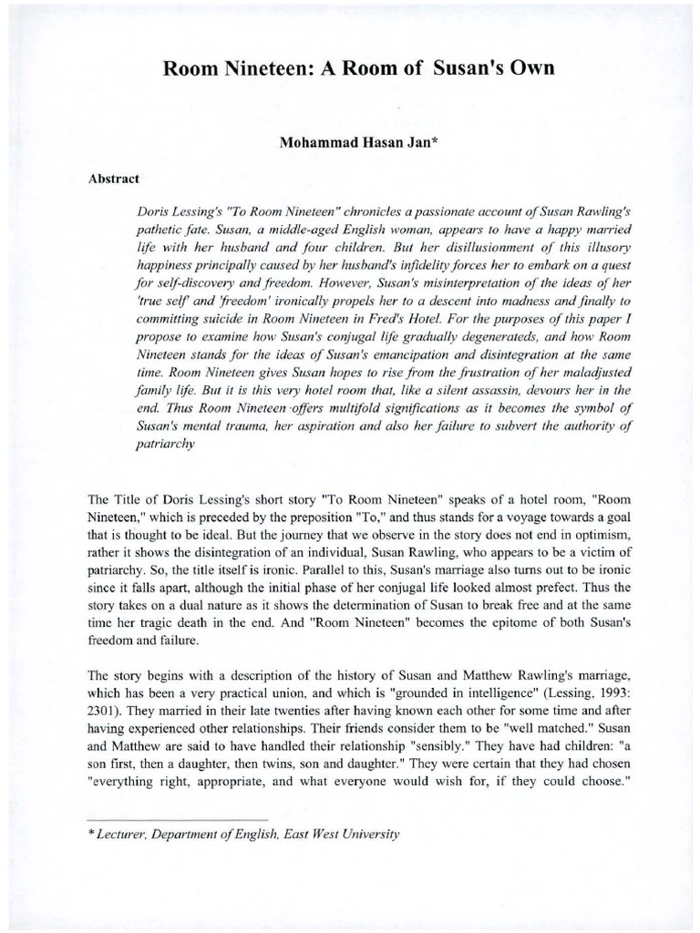 Room Nineteen - A Room of Susans Own PDF | PDF
