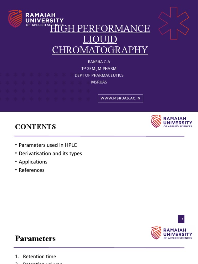 HPLC Mpat Sem1 | PDF | High Performance Liquid Chromatography | Chromatography