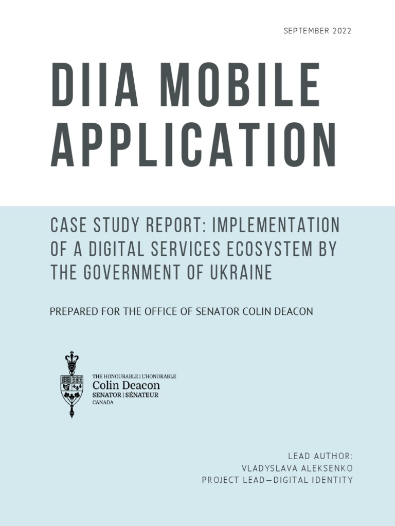 Diia Mobile App: Ukraine's Digital Revolution | PDF | Computing ...
