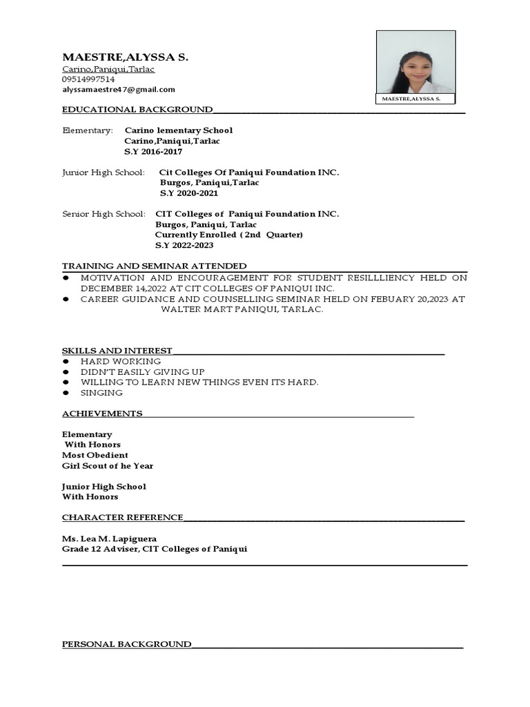 ALYSSA | PDF | Behavior Modification | Learning