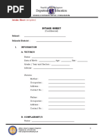 Child Protection Intake Sheet and Enclosures | PDF | Juvenile ...