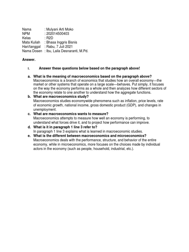 R2D - Mulyani Arti Moko - UAS - B.Ing | PDF | Macroeconomics | Social Media