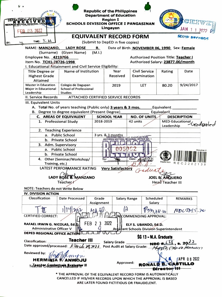 Lady Rose Manzano ERF PDF | PDF | Government Related Organizations | Social Institutions