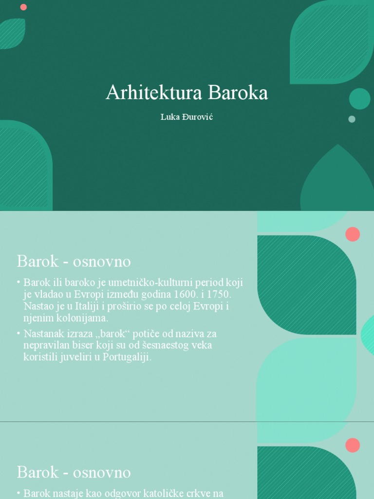 Arhitektura Baroka 1 | PDF