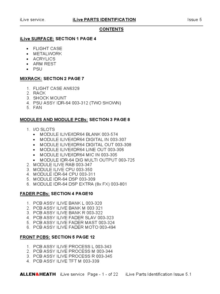 iLive Parts Identification Guide | PDF | Printed Circuit Board | Office ...