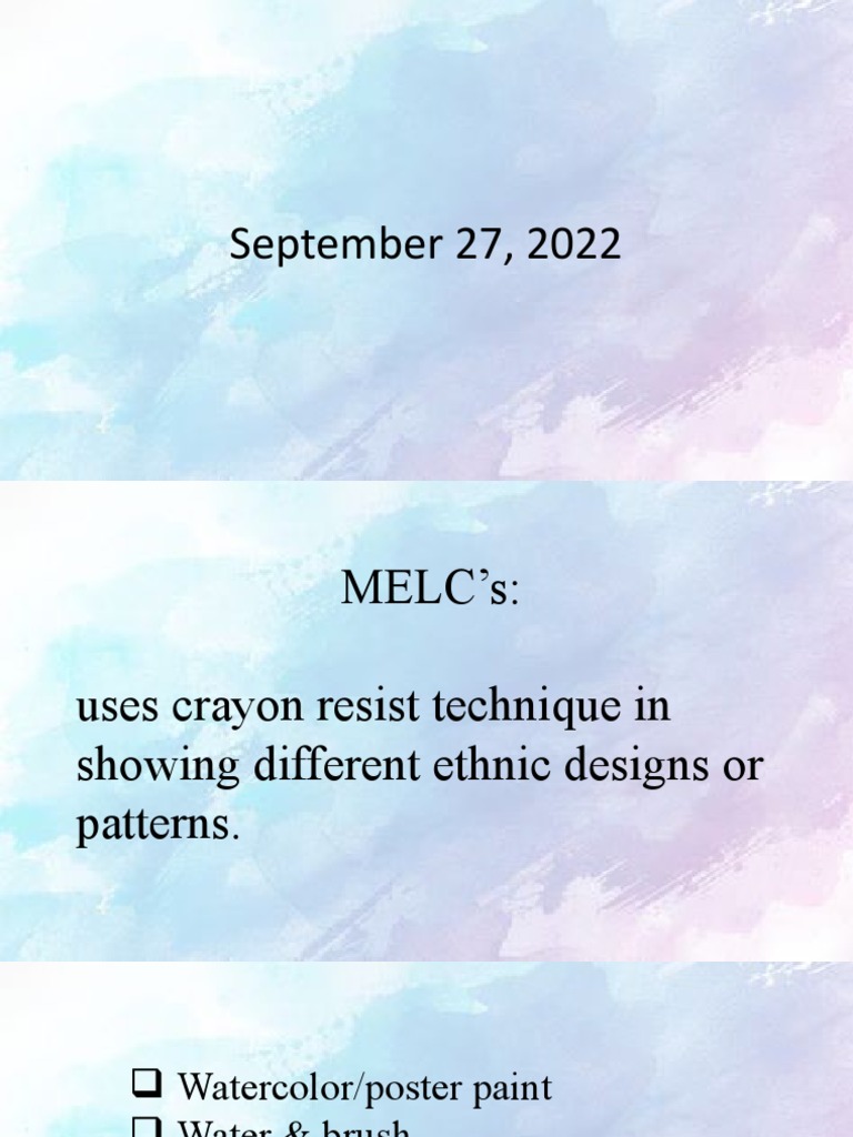 Crayon Resist Lesson | PDF