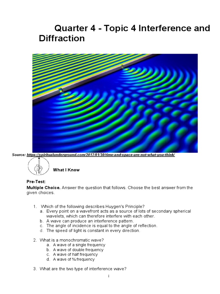 8 HuygenPrinciple | PDF | Diffraction | Wavelength