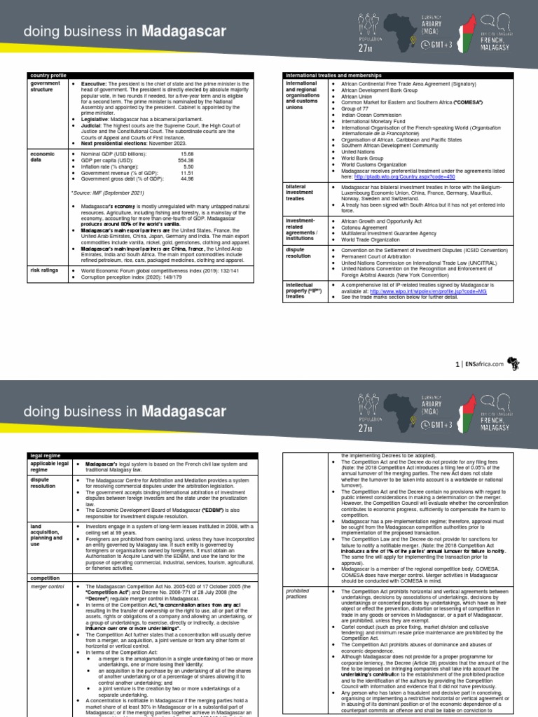 146 - Doing Business in MADAGASCAR PDF | PDF | Corporate Tax | Taxes
