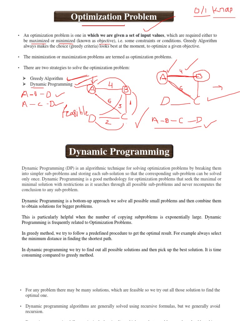 Dynamic Programming 0 1 Knapsack Pdf Dynamic Programming Mathematical Optimization