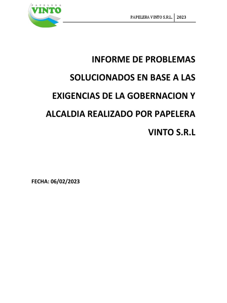 Informe Ambiental 2023 | PDF | Agua | Ciencias fisicas