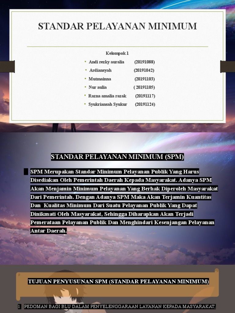 Standar Pelayanan Minimum-2 | PDF