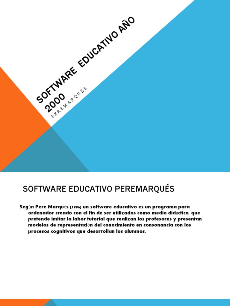 Software Educativo Año 2000 | PDF | Wiki | Cognición