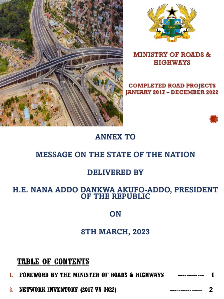 Ghana Road Projects 2017-2022 Summary | PDF | Technology & Engineering
