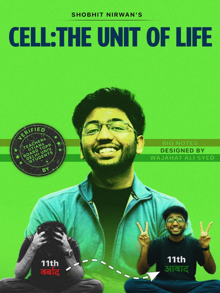 Cell-The Unit of Life - Shobhit Nirwan | PDF | Cell (Biology) | Cell Membrane