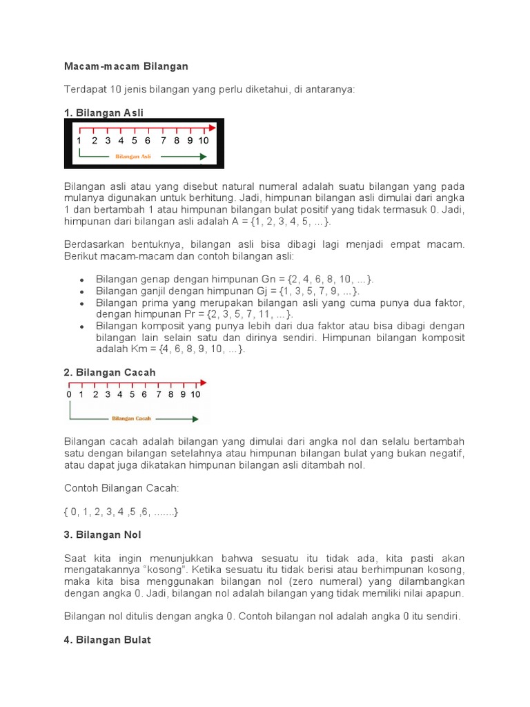 Macam2 Bilangan Ada Gambar | PDF