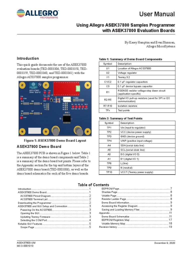 ASEK37800 Sample Programmer User Manual 2 PDF | PDF | Root Mean Square ...