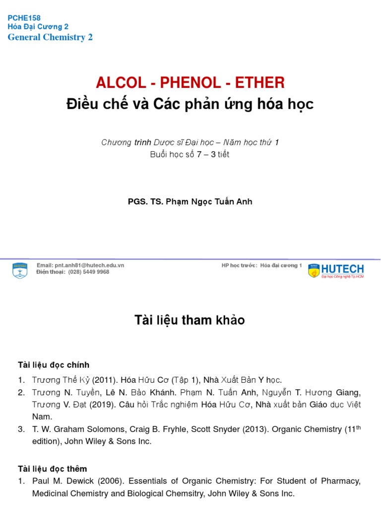 (HĐC2 2023) B7 Alcohol-Phenol-Ether PDF | PDF