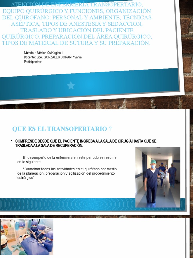 Transoperatorio | PDF | Anestesia | Cirugía