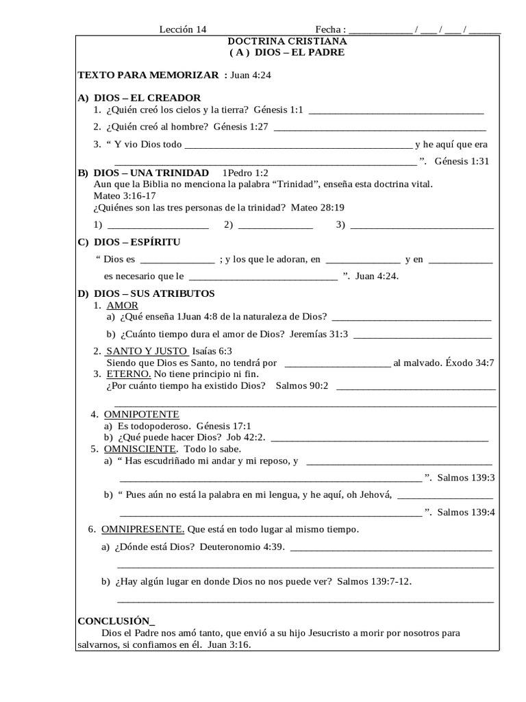 Lección 14 | PDF | Dios | Trinidad Lección 14 | PDF | Dios | Trinidad