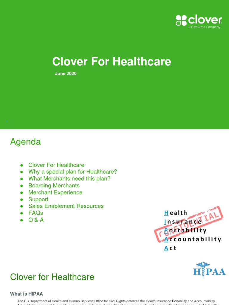 Clover Plan for Healthcare Merchants | PDF | Health Insurance ...