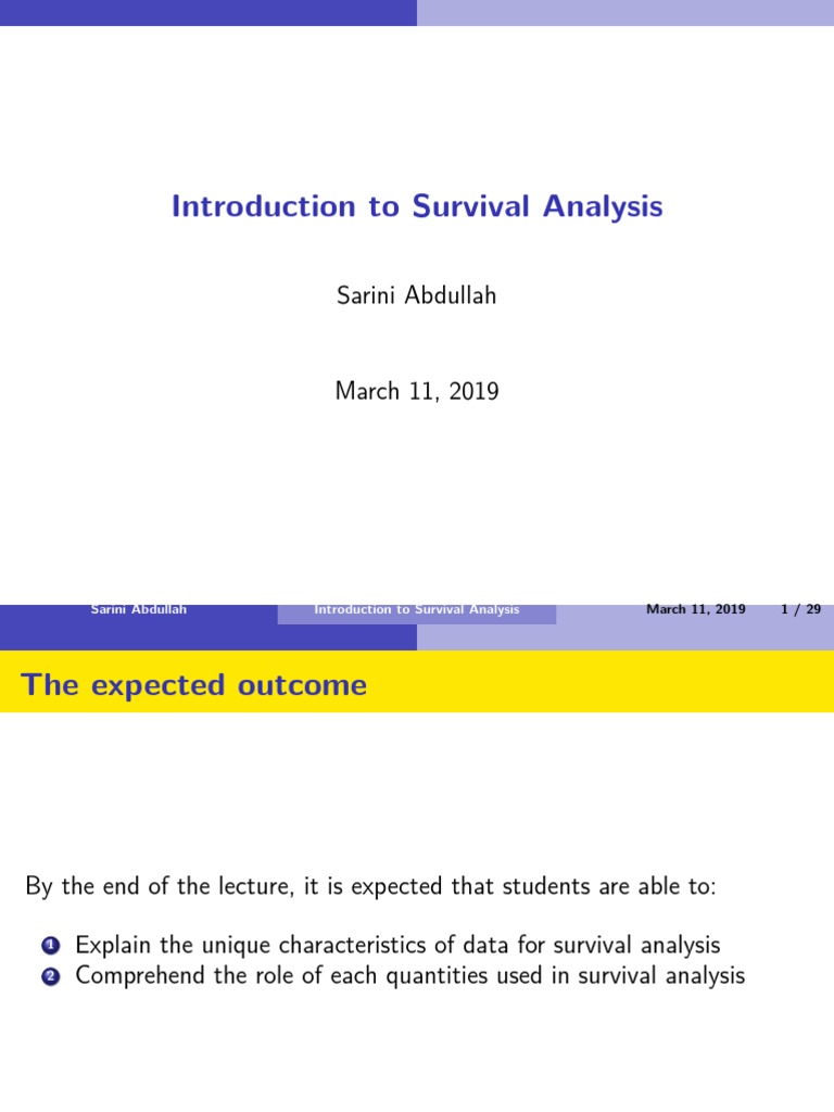 Some Examples of Survival Studies | PDF | Epidemiology | Statistics