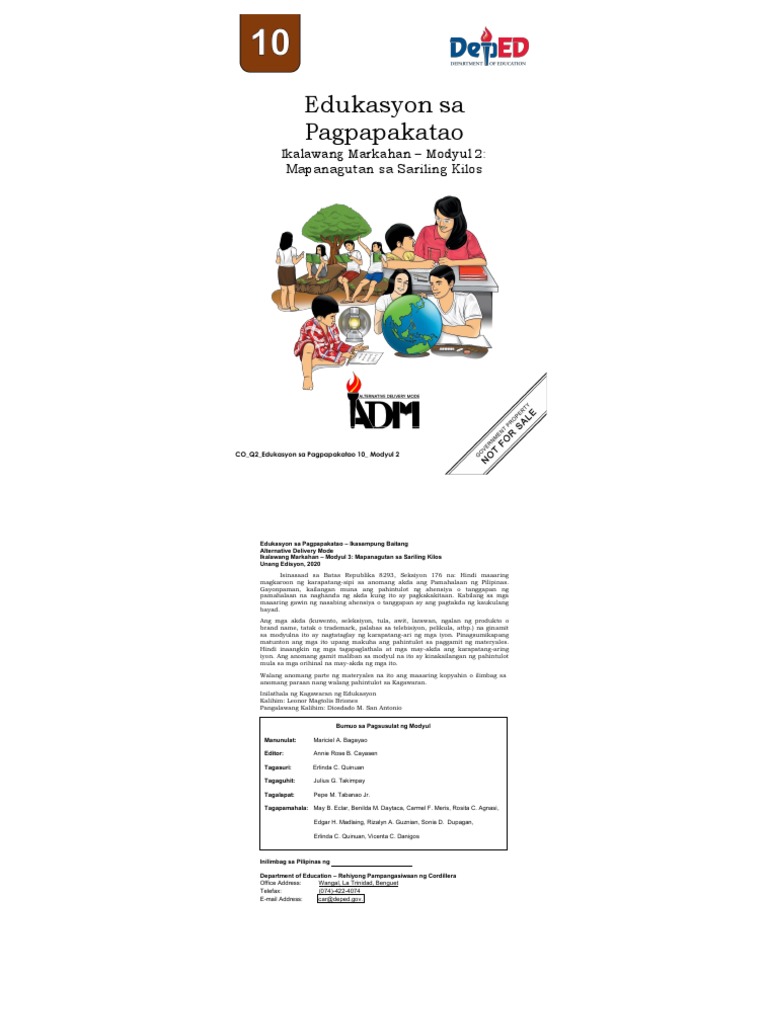 EsP10 Q2 Mod2 Mapanagutan-sa-Sariling-Kilos V4-01122021 PDF | PDF