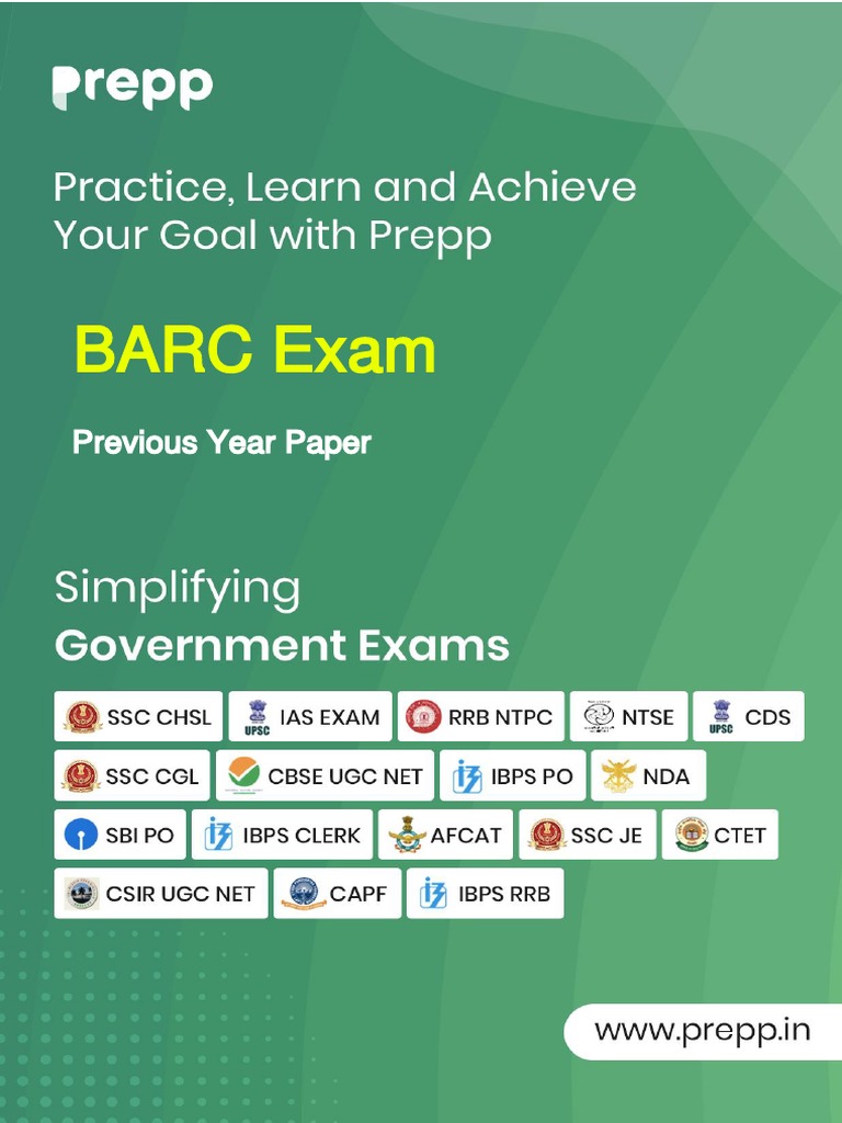 BARC Exam: Previous Year Paper | PDF | Heat Transfer | Pressure Measurement